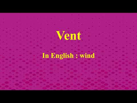 Learn how to pronounce Vent in French or what is the French of wind