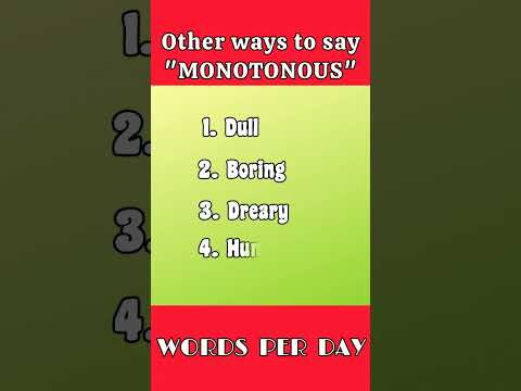 Another word for "MONOTONOUS" #englishlearners #englishlearning #youtubeshorts