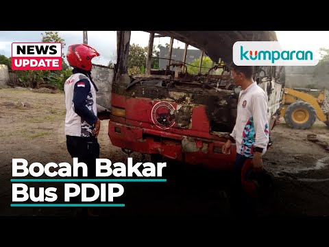 Terbengkalai dan Dianggap Angker, Bus Berlogo PDIP Dibakar Bocah ...
