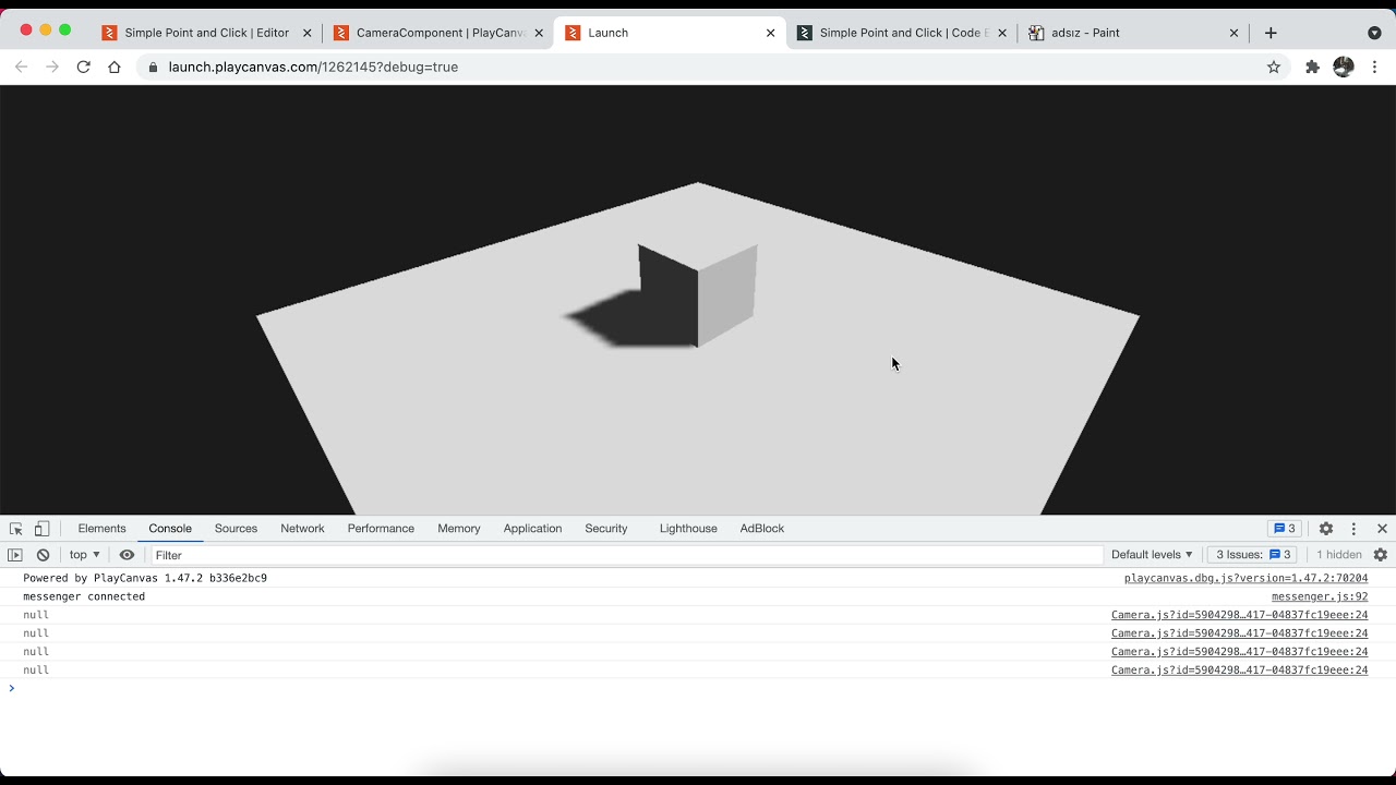 PlayCanvas point and click movement - JavaScript / WebGL