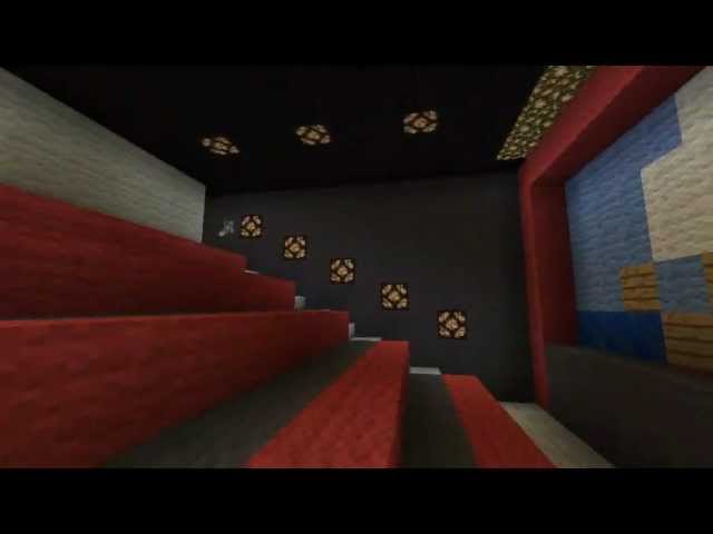 Cinema Movie Theater with working movie Minecraft Map