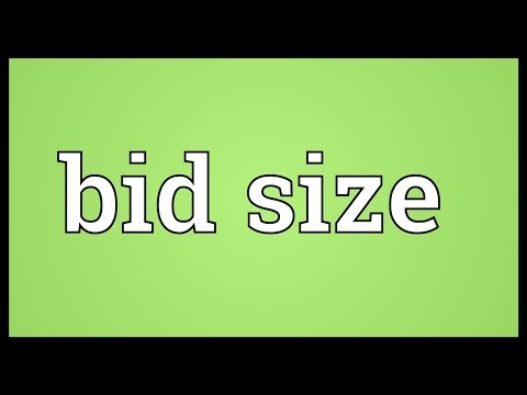 Bid size Meaning