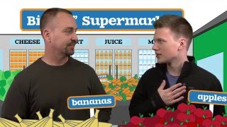 Learn English through Video 10 REAL LIFE Shopping at the Grocery Store.