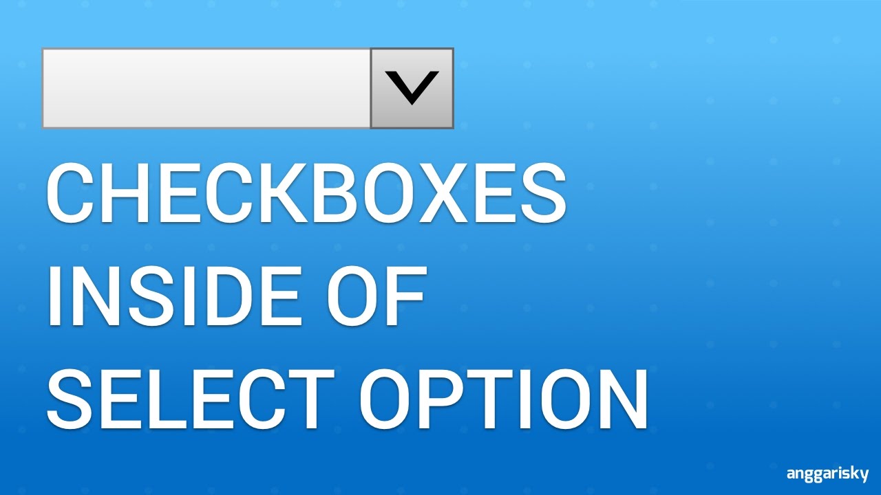 How to use Checkbox inside Select Option HTML JavaScript CSS Tutorial