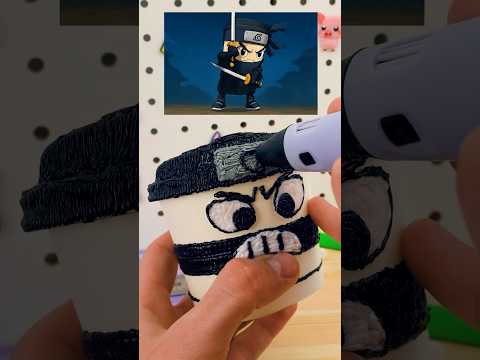 I made a Cappuccino Assassino with 3d pen (BRAINROT: ANIME OPENING) #brainrot