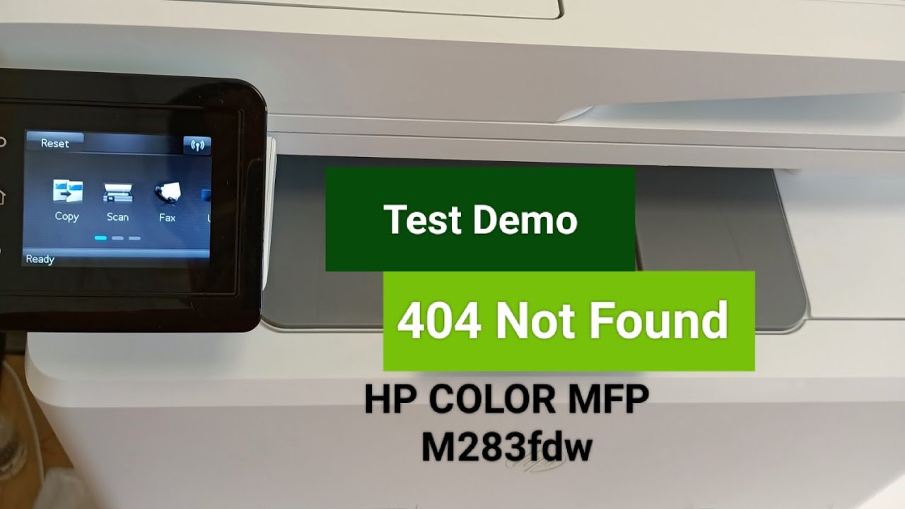 HP Color Laser MFP M283fdw #9 Print Test Demo Page | 404 Not Found #shorts