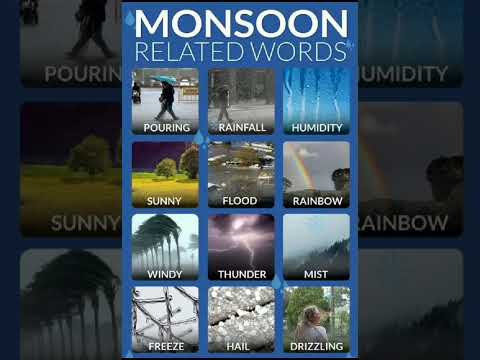 Monsoon related words | English notes