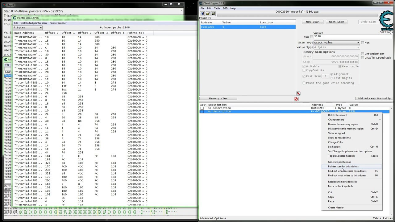 Cheat Engine Tutorial x32 Steps 1 - 8