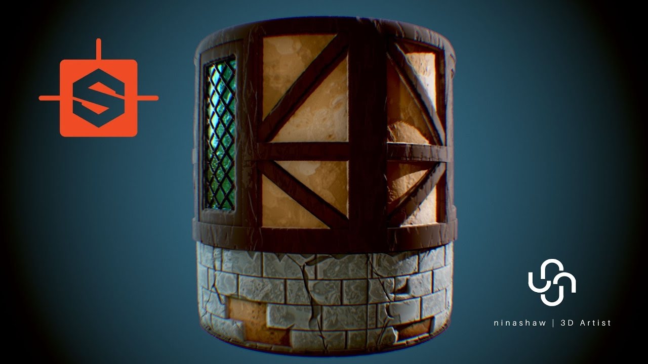 TIMELAPSE | Substance Designer Tutorial - Stylized Medieval Wall
