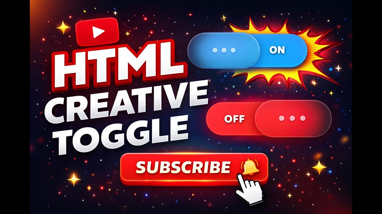 html toggle button with HTML , CSS and JavaScript #html #css #toggleswitch