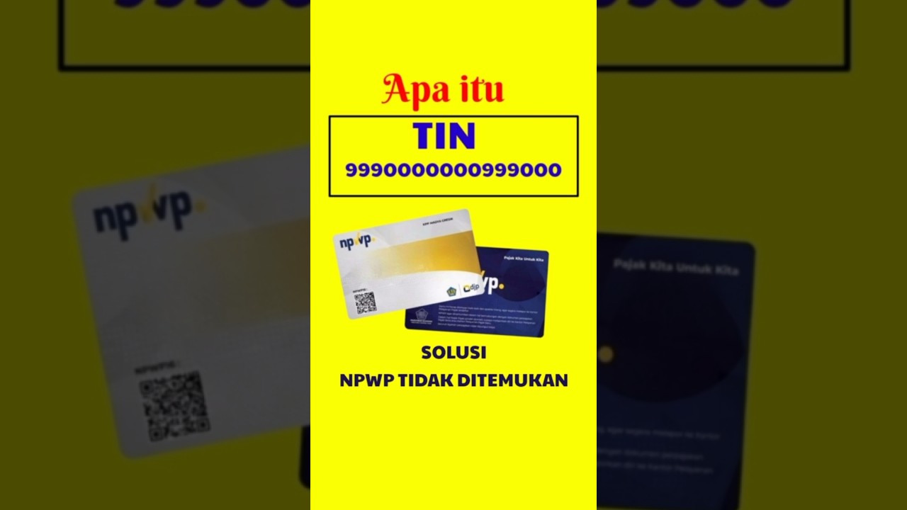 What is TIN 9990000000999000 #coretax #npwp #tax