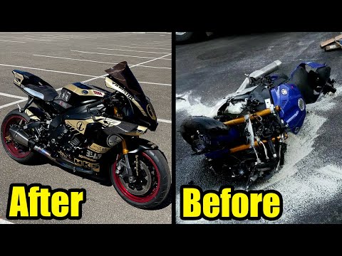 Rebuilding A Yamaha YZF R1 in 10 Minutes