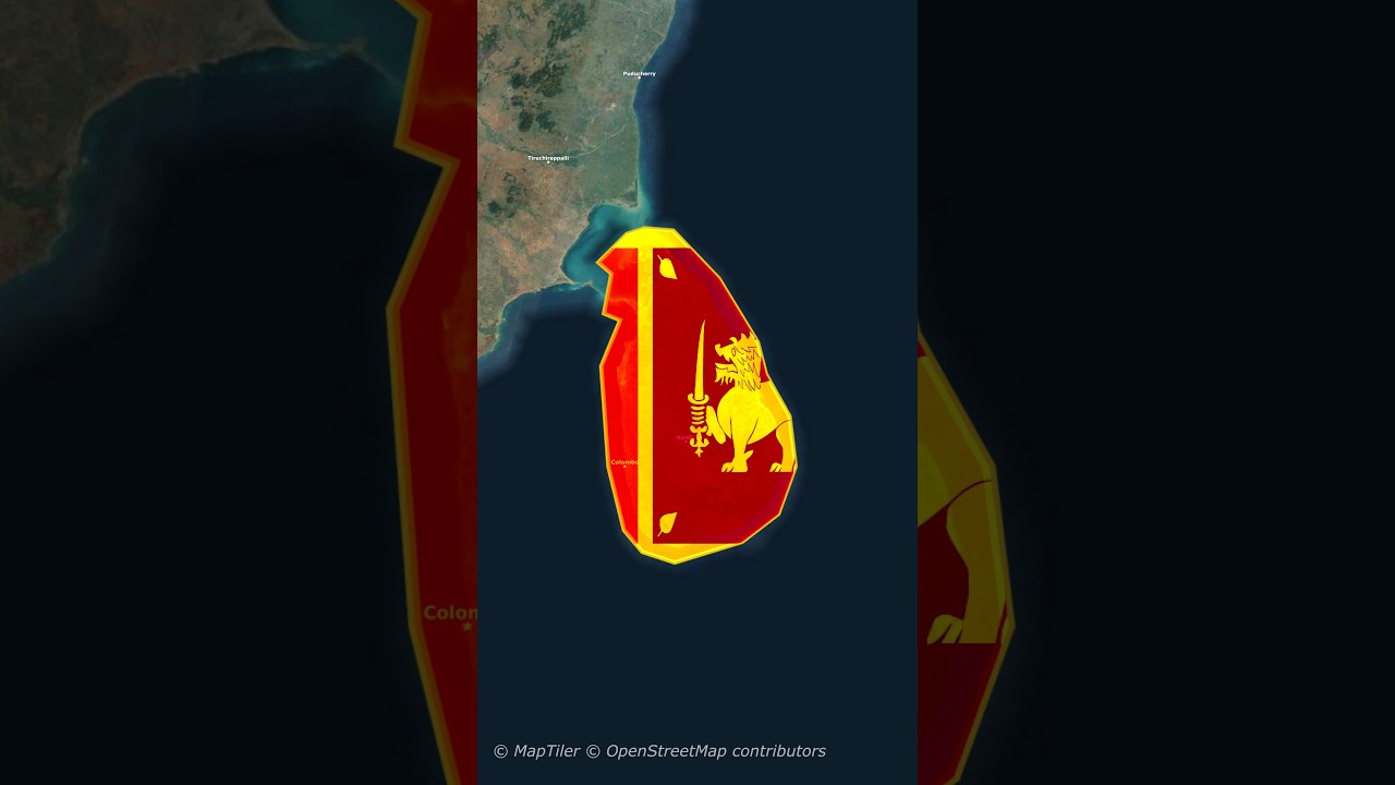 SRI LANKA MAP ANIMATION WITH CAPITAL IN AFTER EFFECTS #shorts