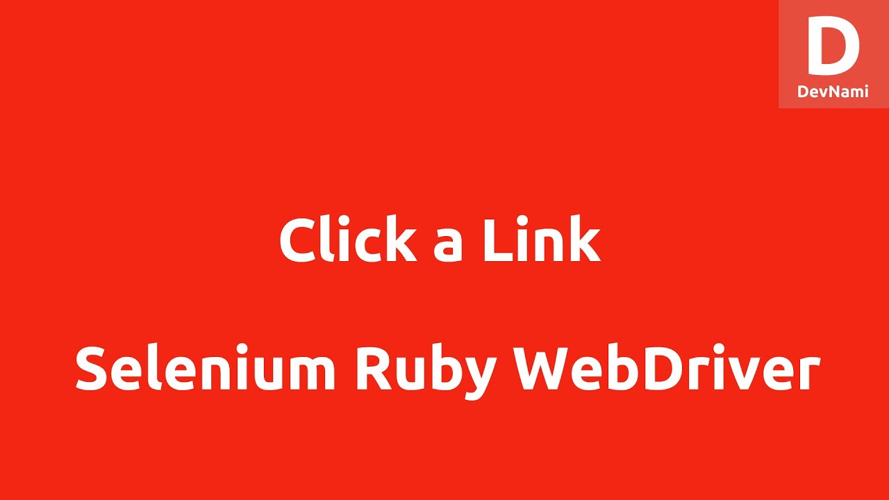Selenium Ruby Click a Link