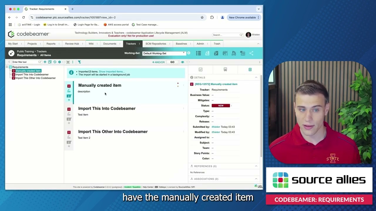 Codebeamer Requirements Configuration