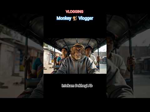 UPSC Crack karne chala ab ! Monkey 🐒 Vlogger #viral #tranding #shorts #vlog #animals #upsc