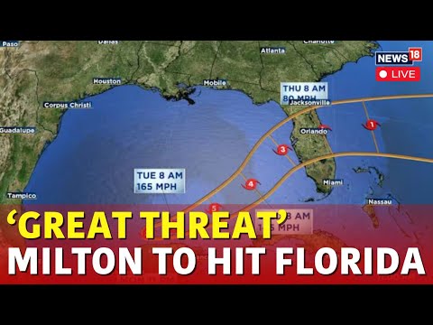 Hurricane Milton Tracker | US News Live | Dangerous Category 5 Storm Heads Toward Florida | N18G