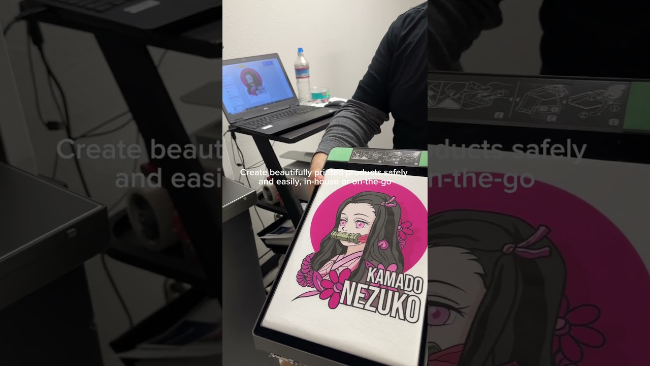 Printing on T-shirt with RICOH Ri 100 | RICOH DTG #tshirtprinting #dtgprint