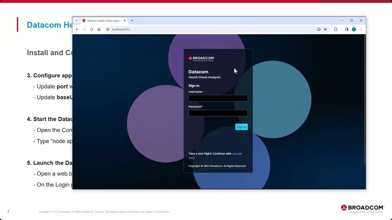 Installing and Configuring the Datacom Health Check Analyzer