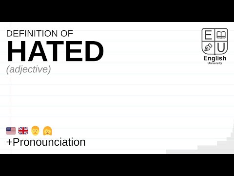 HATED meaning, definition & pronunciation | What is HATED? | How to say HATED