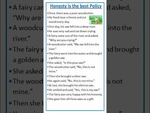 Honesty is the Best Policy | Moral Story for Kids |The Honest Woodcutter #shorts #ytshorts #viral