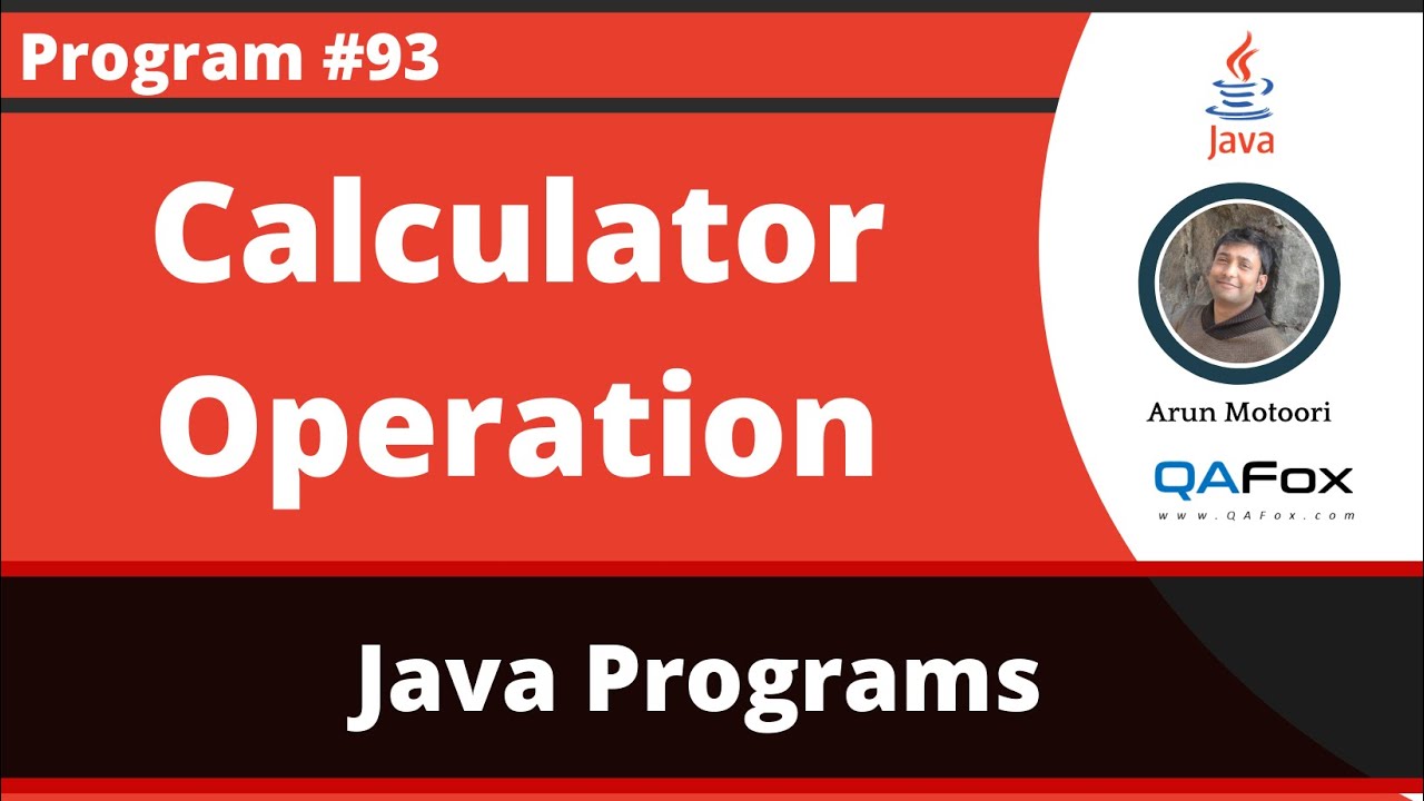 Java program to perform calculator operation