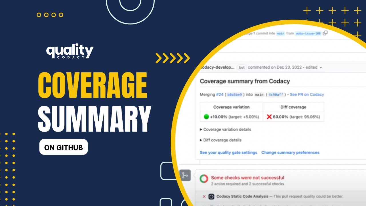Codacy update: Coverage summary on GitHub