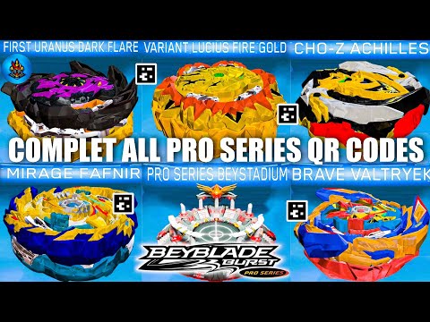 COMPLETE ALL PRO SERIES QR CODES BEYBLADE BURST APP | TOTAL BURST