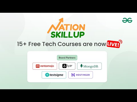 Nation Skillup by GeeksforGeeks | 15+ Tech Courses for FREE!