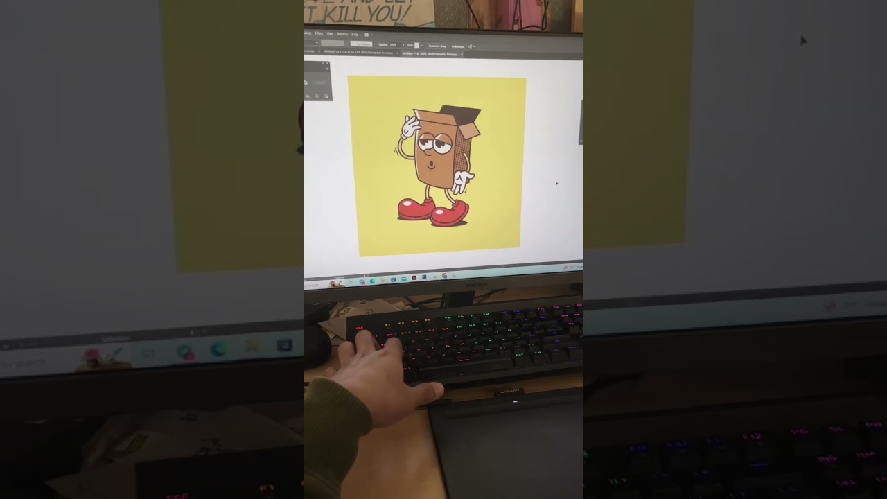 Cardboard boxes is so much fun #shorts #characterdesign #vector #cartoon #colorful #illustration