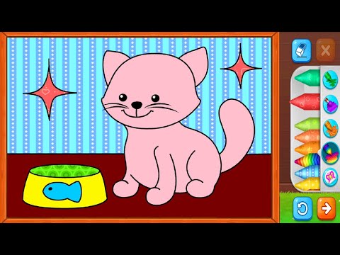 Baby Cat Coloring Game For Kids | Kids Games | Kids Painting Game | Kids Coloring Game 3D