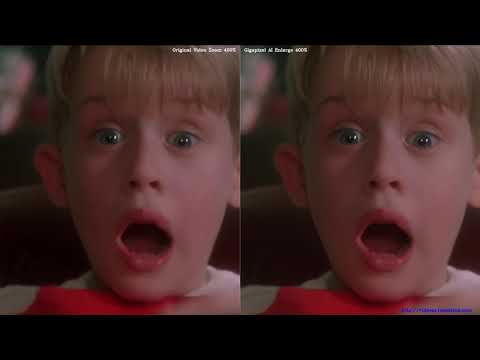 Topaz Gigapixel A.I. Video Home Alone from 480p to 400% upscaling