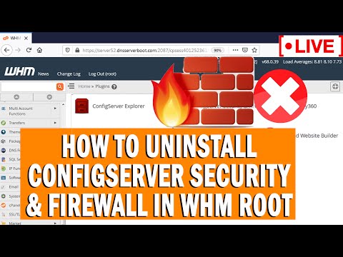 [🔴LIVE] How to uninstall ConfigServer Security & Firewall in WHM root?