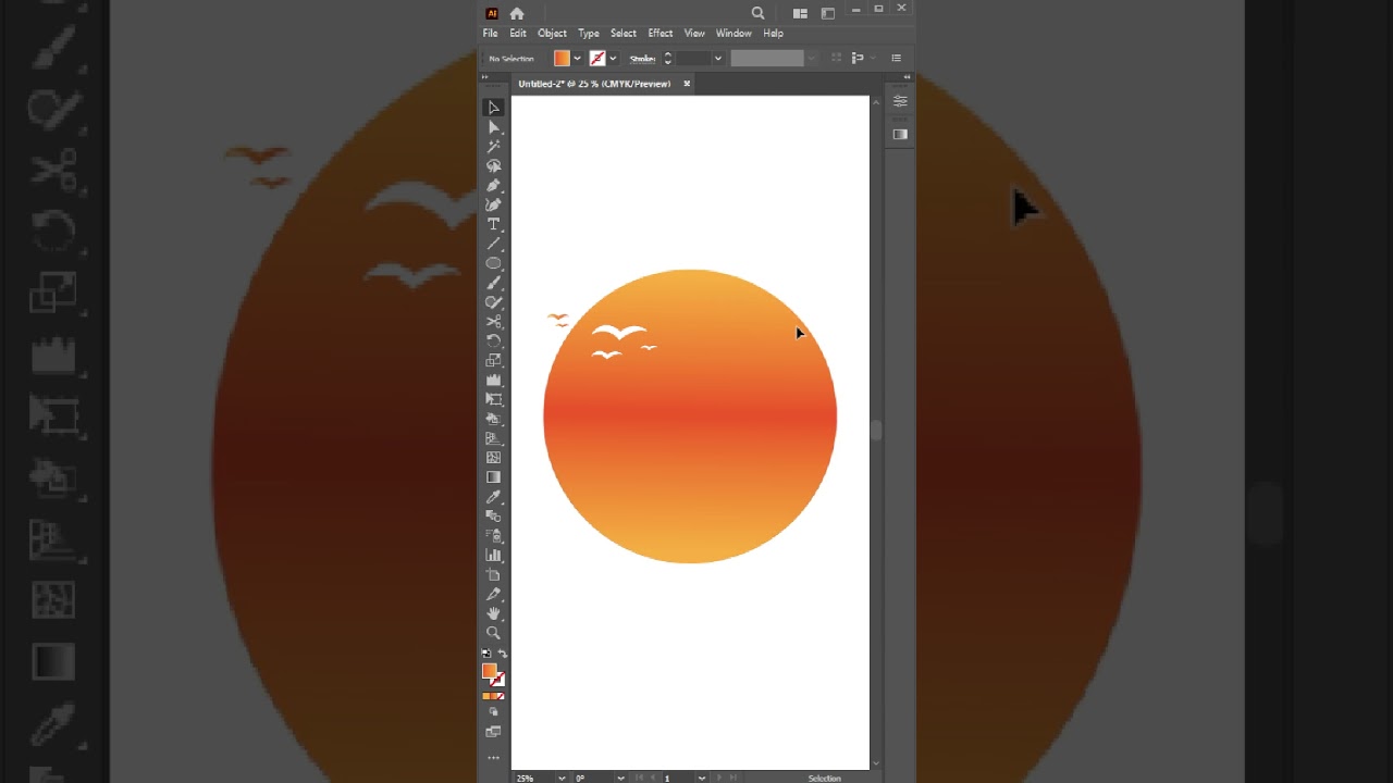Make Beautiful Sunset in Adobe Illustrator Tutorial | Use Wrinkle Tool