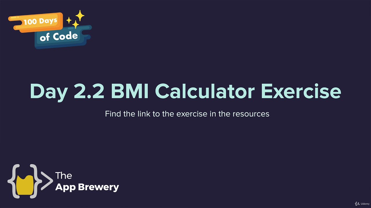 [Interactive Coding Exercise] BMI Calculator | 100 Days of Code: The Complete Python Pro Bootcamp