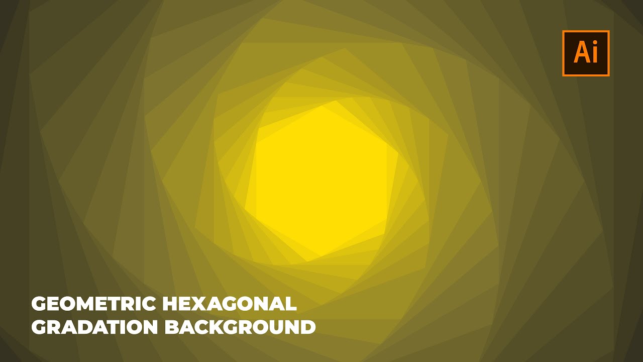 Geometric gradation hexagonal background | Adobe illustrator tutorial