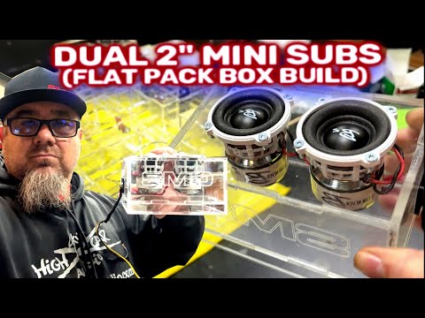 Dual 2" mini subwoofers flat pack ported box build 🔊 Crystal clear ...