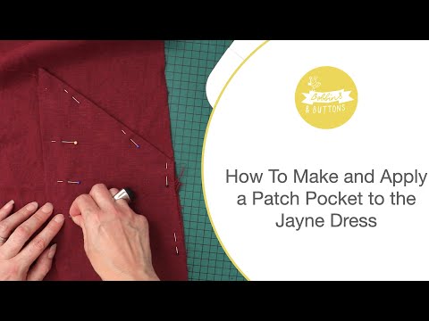 Jayne dress pattern patch pocket tutorial from Bobbins and Buttons