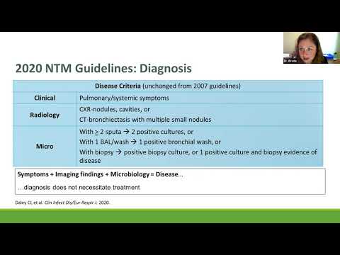 Nontuberculous mycobacterial pulmonary disease and management