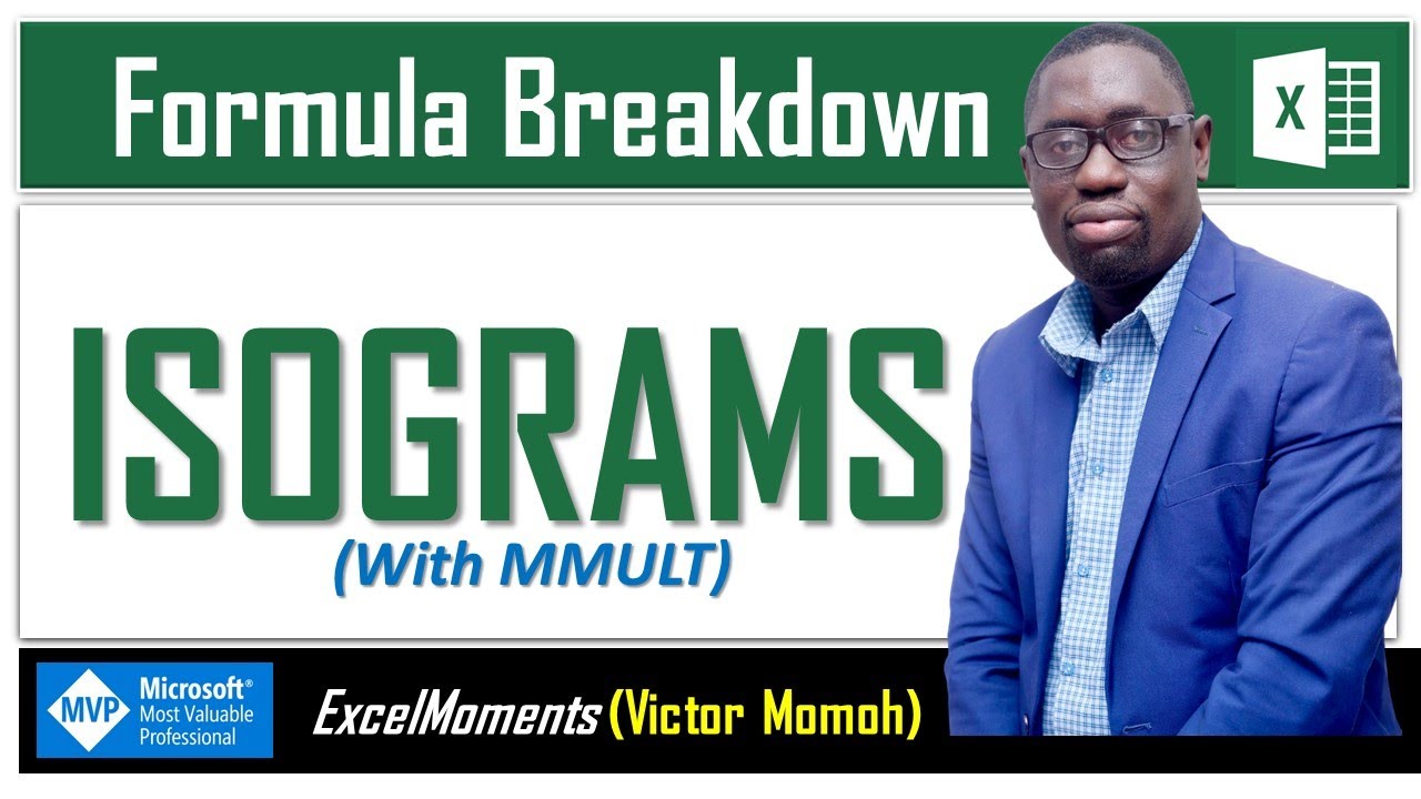 Excel formula challenges - Isograms with MMULT