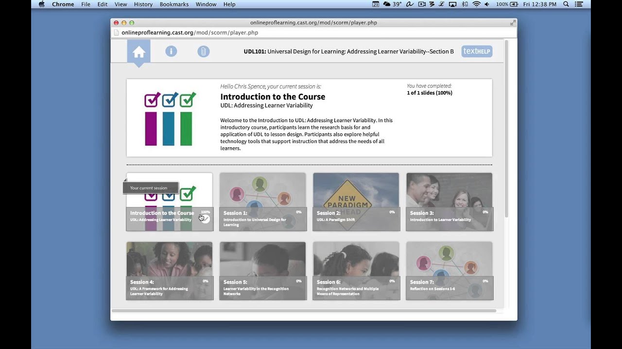 Using the courseware