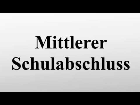 Mittlerer Schulabschluss