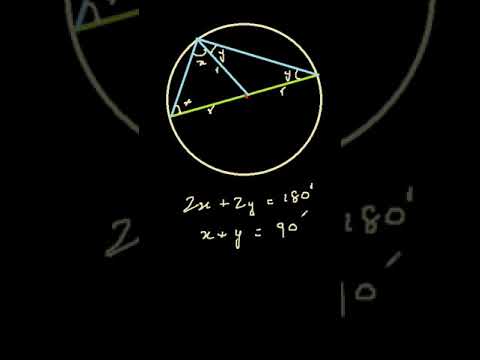 Angle Inscribed in a Semicircle (Hindi) #shorts