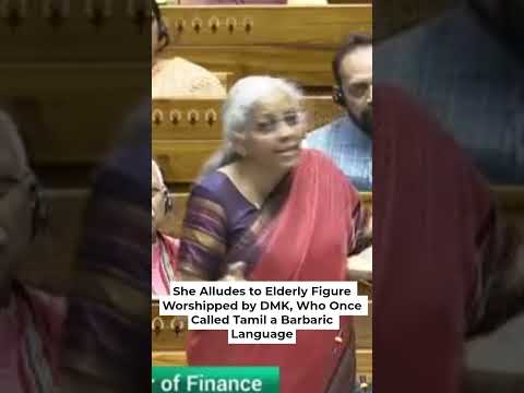 "Tamil is a Barbaric.." | Who is Political Figure, Nirmala Sitharaman Alluded to While Grilling DMK