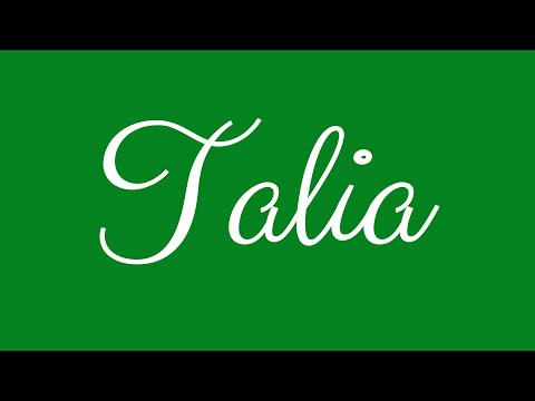 Learn how to Sign the Name Talia Stylishly in Cursive Writing