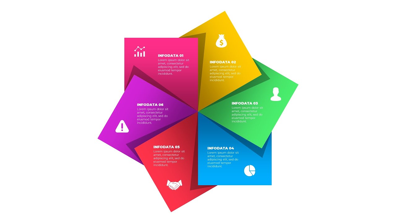 PowerPoint Tutorial - How To Create a 6 Stages Infographic Template