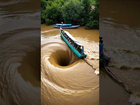 "Boat Trapped in Raging Whirlpool — Panic Ensues!"