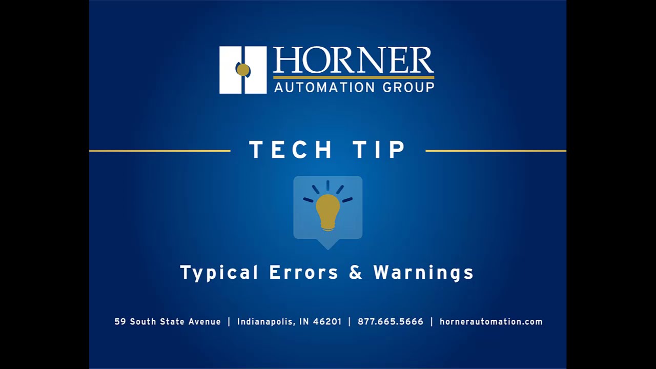 Typical Errors & Warnings