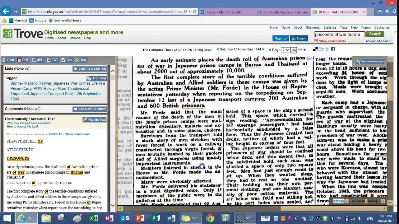 How to Search : Trove Newspapers/Women's Weekly Archives