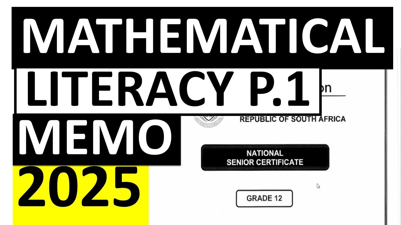 MEMO 2025 MATHEMATICAL LITERACY P.1 GRADE 12 FINAL EXAM (THUNDEREDUC) GRADE 12 MATHEMATICAL LITERACY